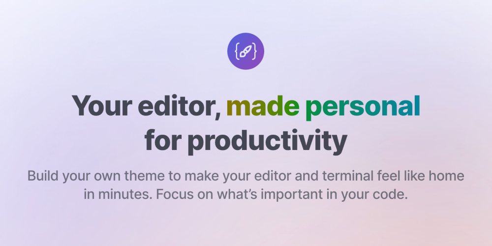 Hueflake · Personal editor themes that feel like home